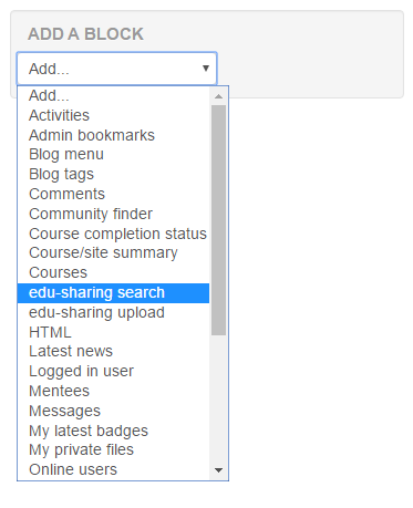 Activating Blocks in Moodle